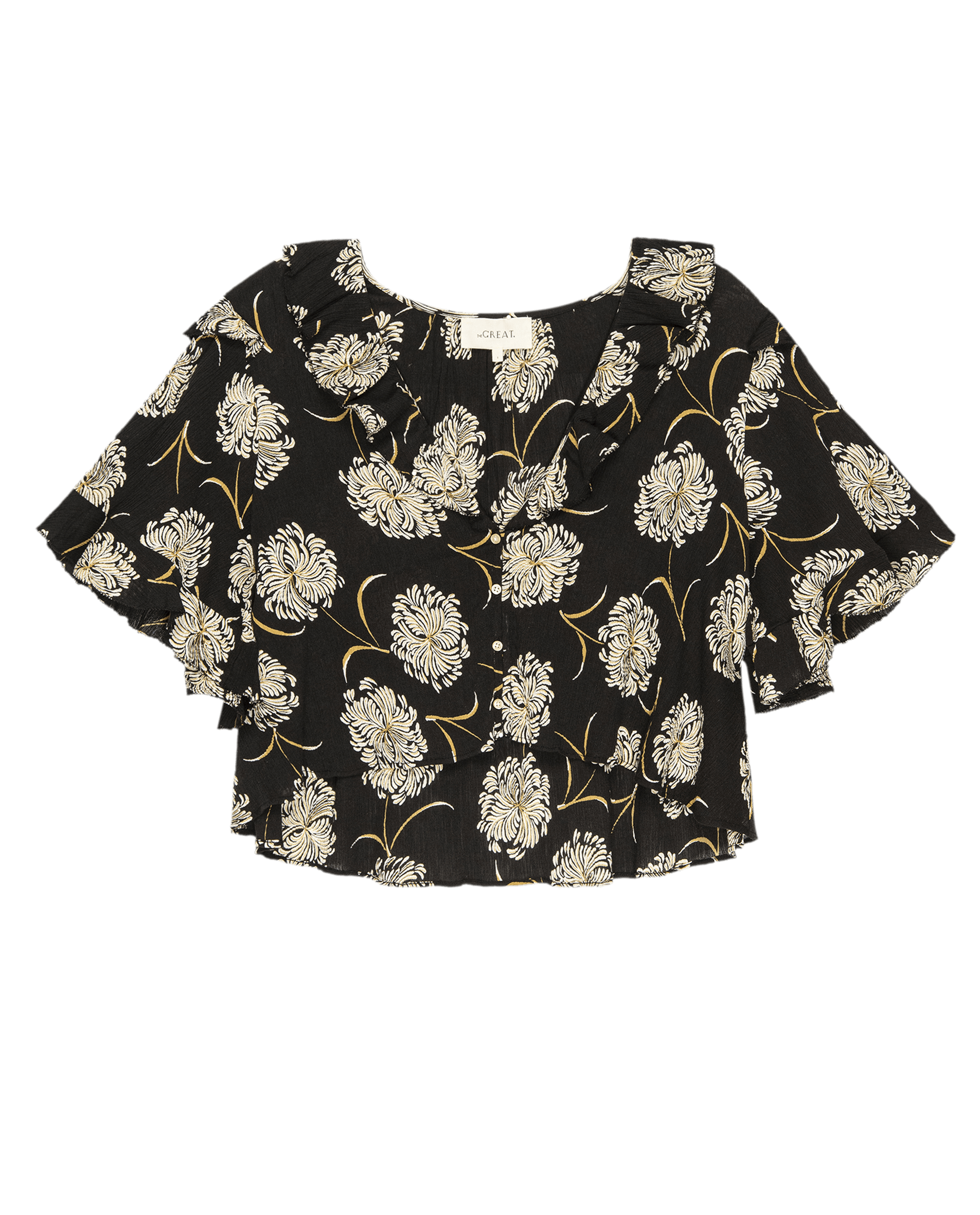 The Bower Top. -- Black Dancing Floral – The Great.