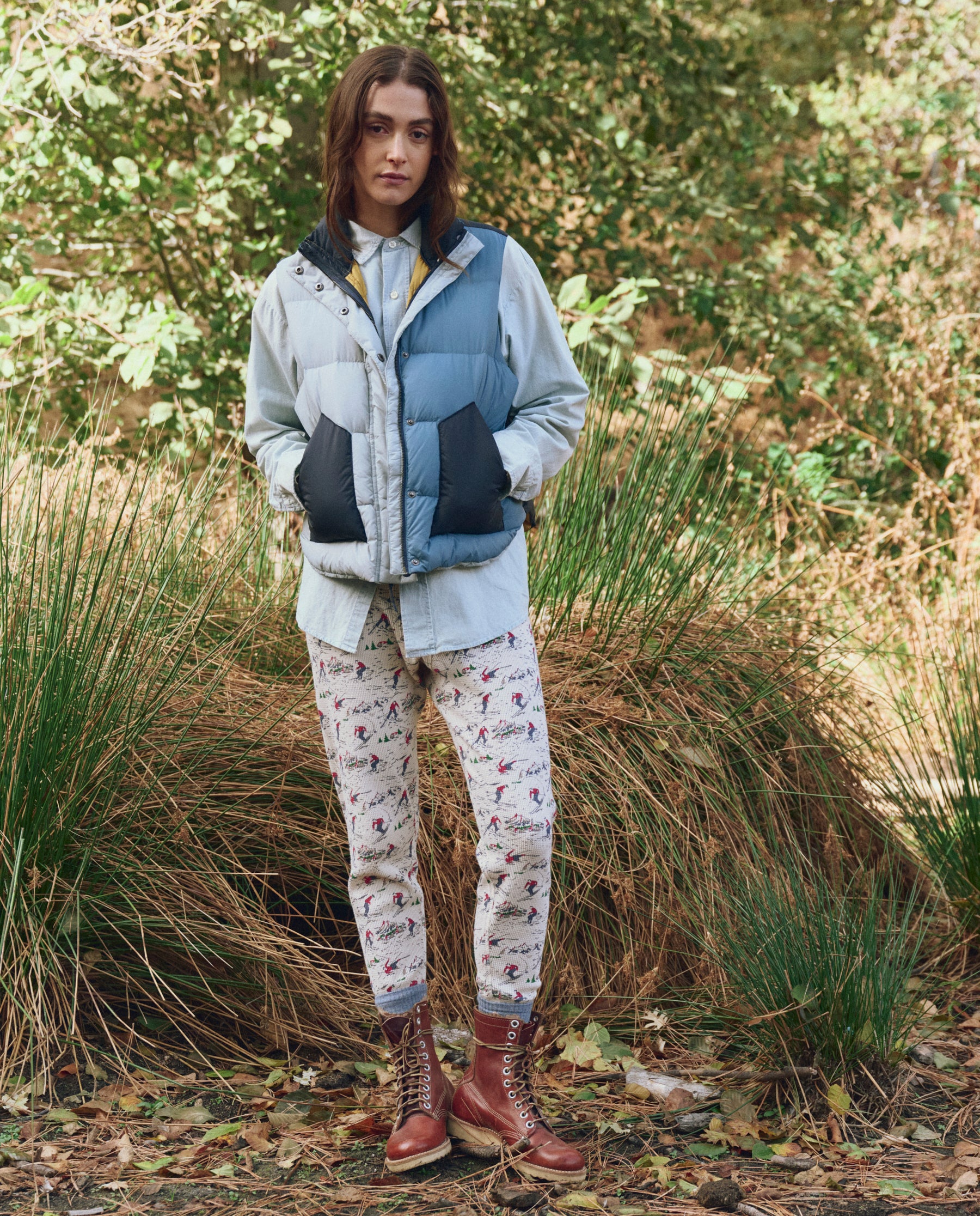 The Polar Vest. -- Navy Colorblock – The Great.